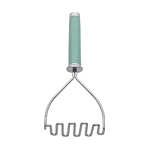 KitchenAid Gourmet Stainless Steel Wire Masher, 10.24-Inch, Aqua Sky