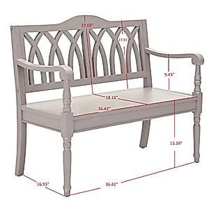 Safavieh American Homes Collection Benjamin Grey Bench