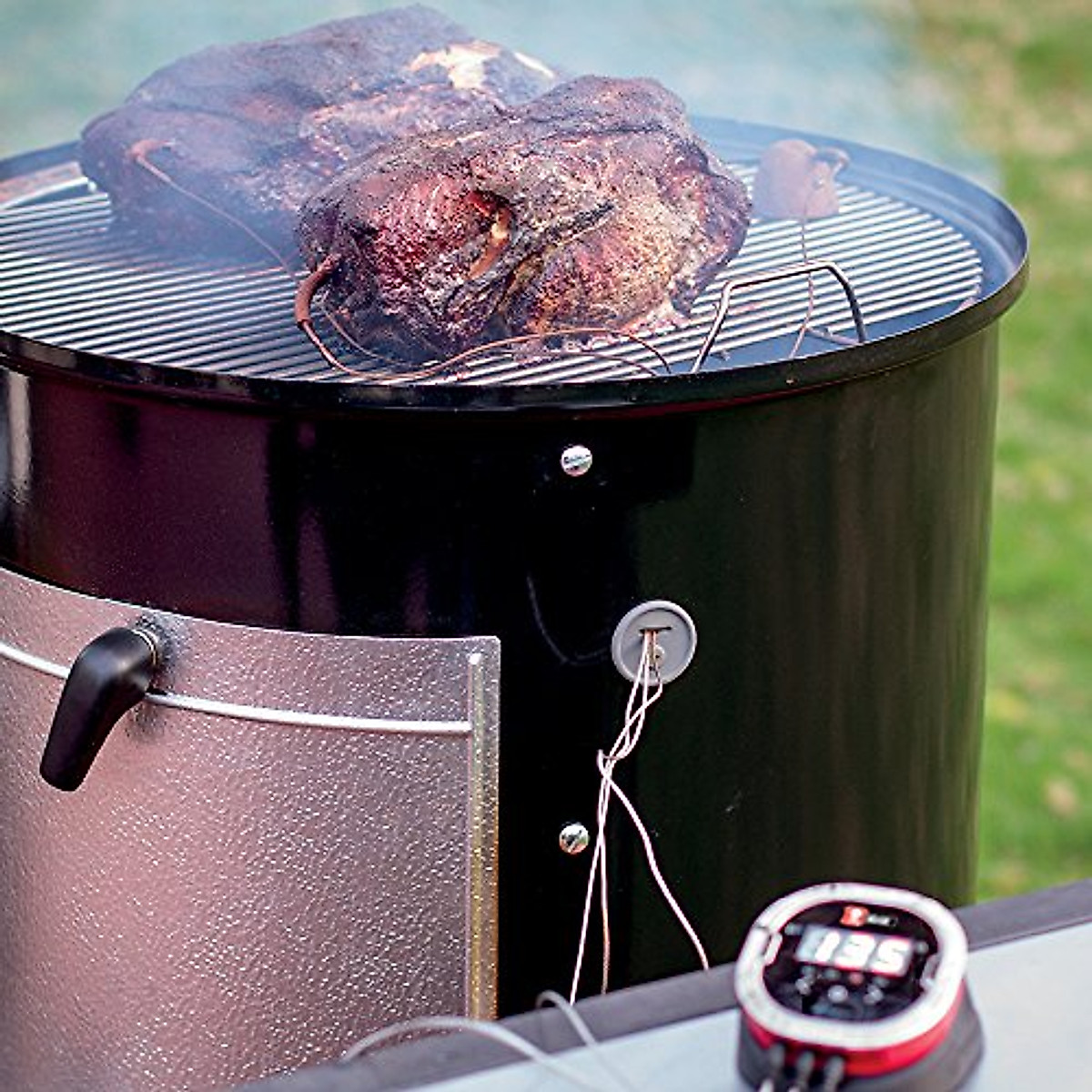 Weber 18-inch Smokey Mountain Cooker, Charcoal Smoker,Black