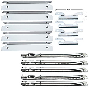 Direct Store Parts Kit DG261 Replacement for Gas Grill Brinkmann 810-1575-W Gas Grill Parts Kit (Stainless Steel Burner + Stainless Steel Carry-Over Tubes + Stainless Steel Heat Plate)