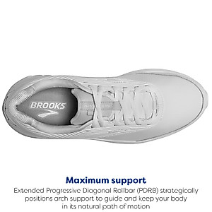 Brooks Men's Addiction Walker 2 Walking Shoe - White/White - 11 Wide