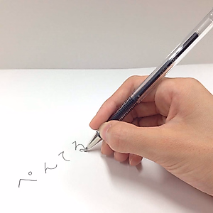 Pentel K105-GA Water-Based Ballpoint Pen, Hybrid, 0.02 inches (0.5 mm), Black, 10 Pieces