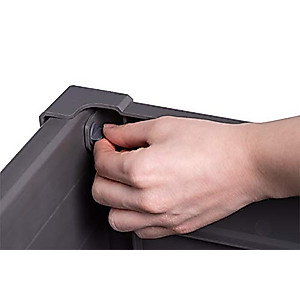 Nuvue Products 26021, 36" L x 15" W x 32" H, Polymer with Woodgrain Texture, Dark Gray Elevated Garden Box