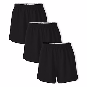 Soffe girls Authentic Cheer Shorts, Black (3-pack), X-Large US