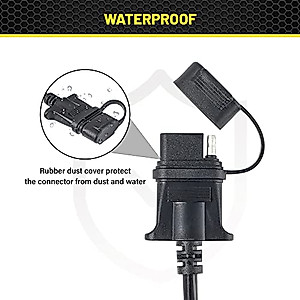 Oyviny 4 Way Flat Trailer Extension Coiled Cable 3 Feet 4 Pin Male and Female Wiring Harness Adapter 36" Stretchable Coiled Extension Wiring Cable with Dust Cover Plug & Play Connector 18 Guage