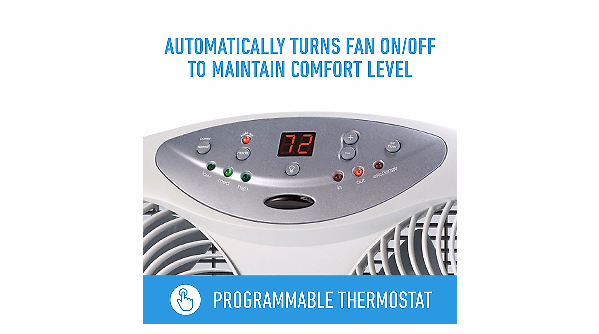 Bionaire & Holmes Twin Window Fans | Reversible Airflow, Remote