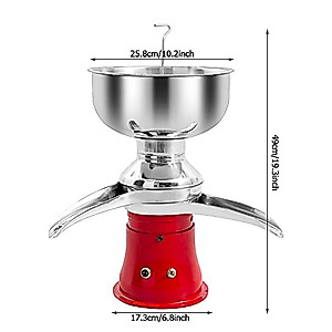 Carivia Milk Cream Centrifugal Separator,100L/H 25Gal/H Electric Fresh Milk Cream Separator Stainless Steel 110V Centrifuge Cheese Makers Separator For Goats Cows