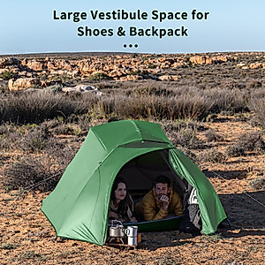 Naturehike Cloud-Up 3 Person Tent Lightweight Backpacking Tent with Footprint - 3 Season Free Standing Dome Camping Hiking Waterproof Backpack Tents