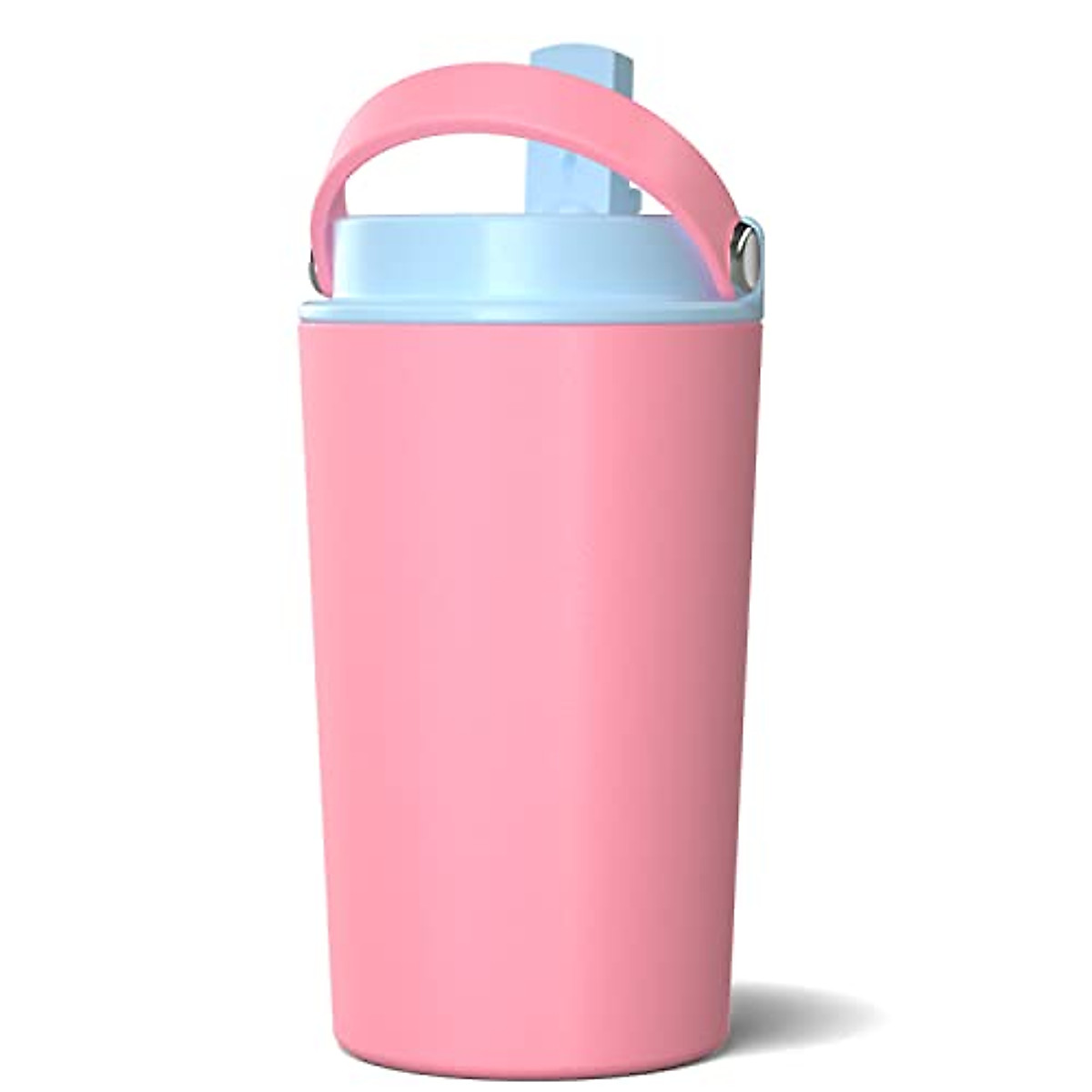 Hydrapeak Junior 14oz Insulated Kids Water Bottle with Straw Lid - Stainless Steel Double Walled and Leak-Proof Insulated Kids Water Bottle for School (Bubblegum/Cloud)