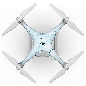 Design Skinz Design Skinz Ocean Blue Textured Marble Full-Body Wrap Decal Skin-Kit Compatible with The Drone DJI Phantom 3/Phantom 3 Pro