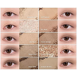 lilybyred Mood keyboard eyeshadow palette | Soft neutral ash color, Long-Wearing, glitter, Clear watercolor | Palette With Easy Color Matching For All | K-beauty (03#Ash Beige)