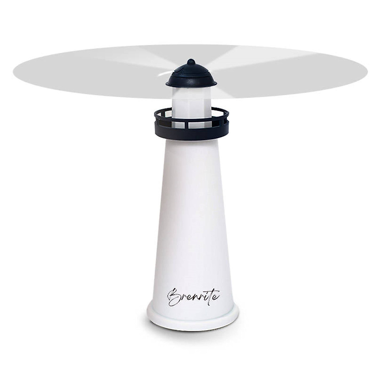 Brenrite, Fly Fans for Tables, 2 Pack Lighthouse Fly Fan, Fly Repellent, Keep Bugs Off Food, Holographic Fan, Fly Away, Table top Bug Repellent/deterant