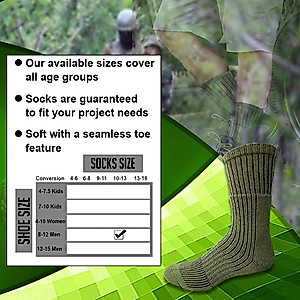 Yacht & Smith Men's Army Socks, Military Grade Socks Size 10-13