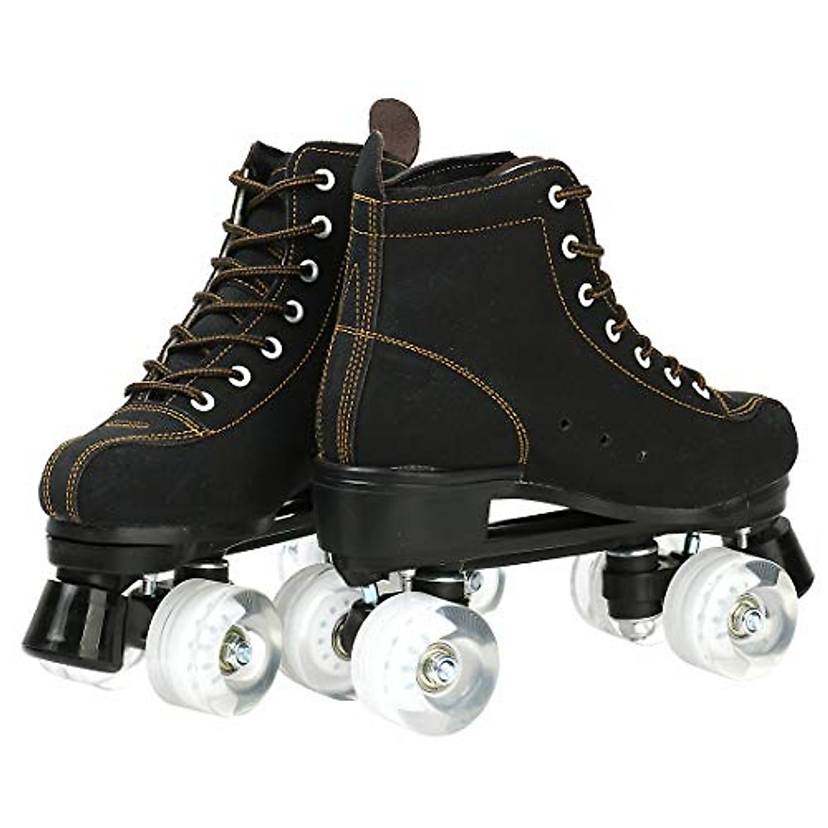 Comeon Classic Women Roller Skates,Unisex High-top 4 Wheel Roller Skates Double Row Roller Skates for Boys and Girls