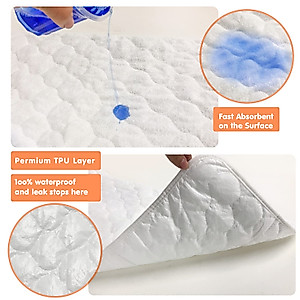 Waterproof Changing Pad Liners, 26" x 13" Hypoallergenic & Reusable Ultra Soft Changing Table Cover Liners , 3 Pack Portable Baby Diaper Change Mat - White