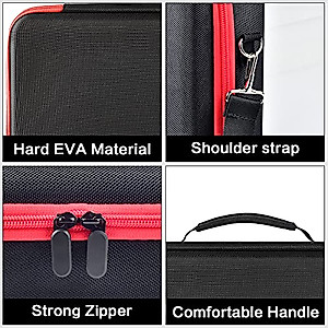 Extra Large Battery Holder Storage Case for Milwaukee M18/ M12 Lithium-Ion, Batteries Charger Organizer Carrying Box Holds 18V 12V 2.0/3.0/4.0/6.5/5.0/8.0/6.0/9.0/12.0-Ah Batteries, Adapter (Bag Only)