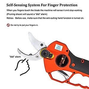 Pikasola Electric Pruning Shears, Cordless Pruner with (1.6 Inch) Diameter, Electric Pruner Include Finger Protection Function, Battery Pruner for Tree Branch, Garden.