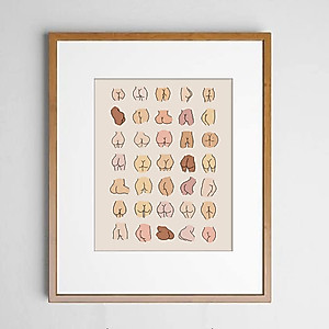 Funny Bathroom Signs Wall Art Boho Bathroom Wall Decor Mid Century Modern Art Bathroom Poster Boho Bathroom Artwork Gift (11X14 INCH)