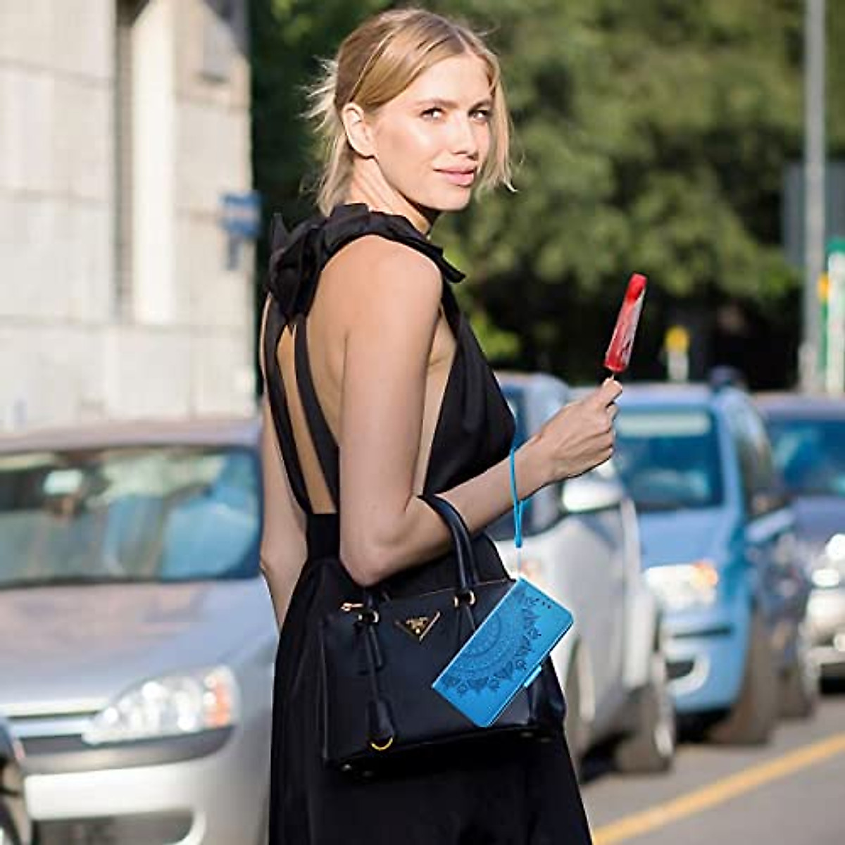 Asuwish Compatible with Oppo Reno 6 5G Wallet Case and Tempered Glass Screen Protector Credit Card Holder Flip Purse Accessories Wrist Strap Stand Folio Cell Phone Cover for Reno6 2021 Women Men Blue