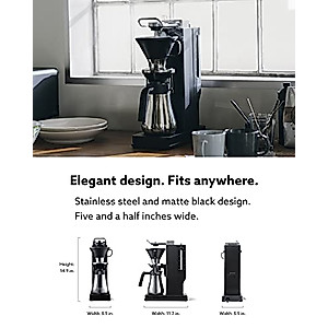 BALMUDA The Brew | Automatic Pour Over Coffee Maker | Clear Brewing Method | Precise Temperature Regulation | Three Brewing Modes – Regular, Strong, Iced | Compact Design | K06H-BK | US Version