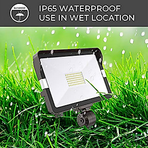 HYPERLITE 2 Pack 30W LED Flood Light Outdoor with Knuckle Mount, Wall Mount 5000K 3,300Lm IP65 Waterproof LED Security Lights for Yard Garden Garage UL Listed