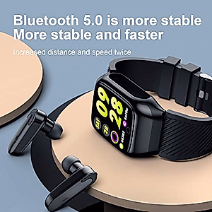 cjc Smart Watch Bracelet with Bluetooth Earbuds, 2 in 1 Fitness Tracker Activity Bracelet with TWS Sleep Music Wristband Headset