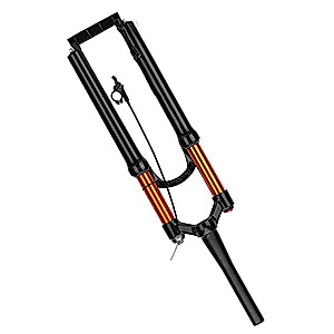 Uxsiya Bike Accessory, Quiet Driving Good Lock Control Air Front Fork Wire Control Front Fork for 27.5in Mountain Bike