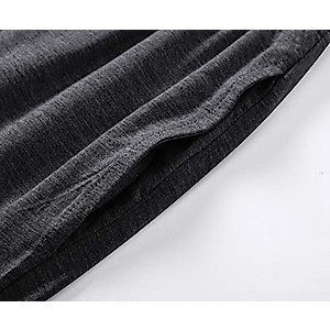 Latuza Women's Summer Pleated Tank Top Capris Pajamas Set M DarkGray