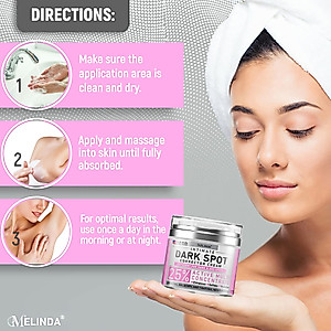 Dark Spot Corrector Cream for Face, Body & Sensitive Areas - Made in USA - Dark Spot Remover with Arbutin & Hyaluronic Acid - Even Skin Tone - 1.7 Oz