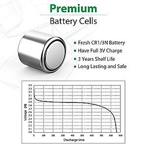 LiCB 10 Pack CR1/3N Battery 3V Lithium CR 1/3N Batteries