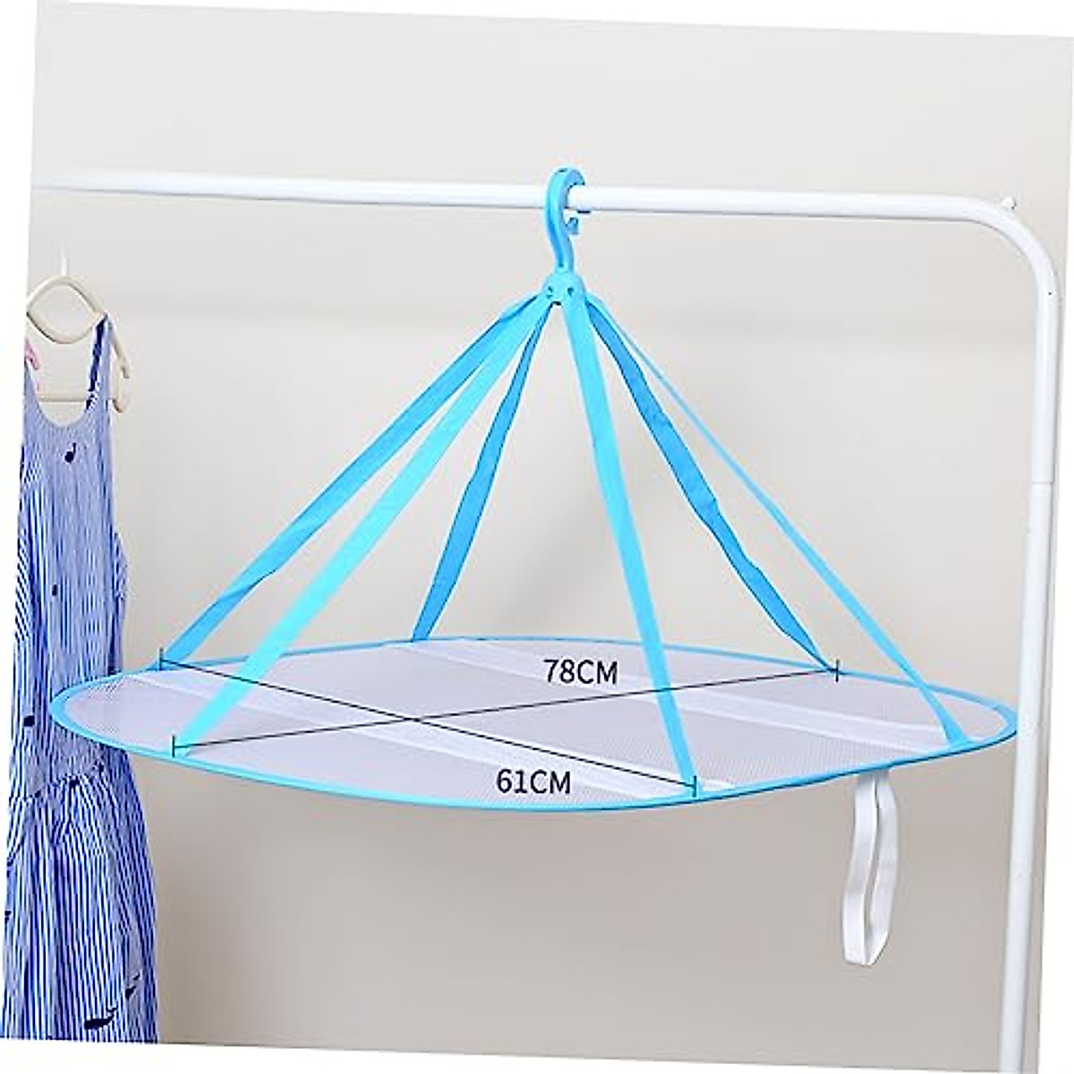 Alipis Stainless Steel Drying Rack Indoor Clothes Drying Rack Mesh Clothes Hanging Dryer Underwears Drying Rack Closet Drawers Collapsible Hangers Folding c-fold Towels Hanging Dryer Rack