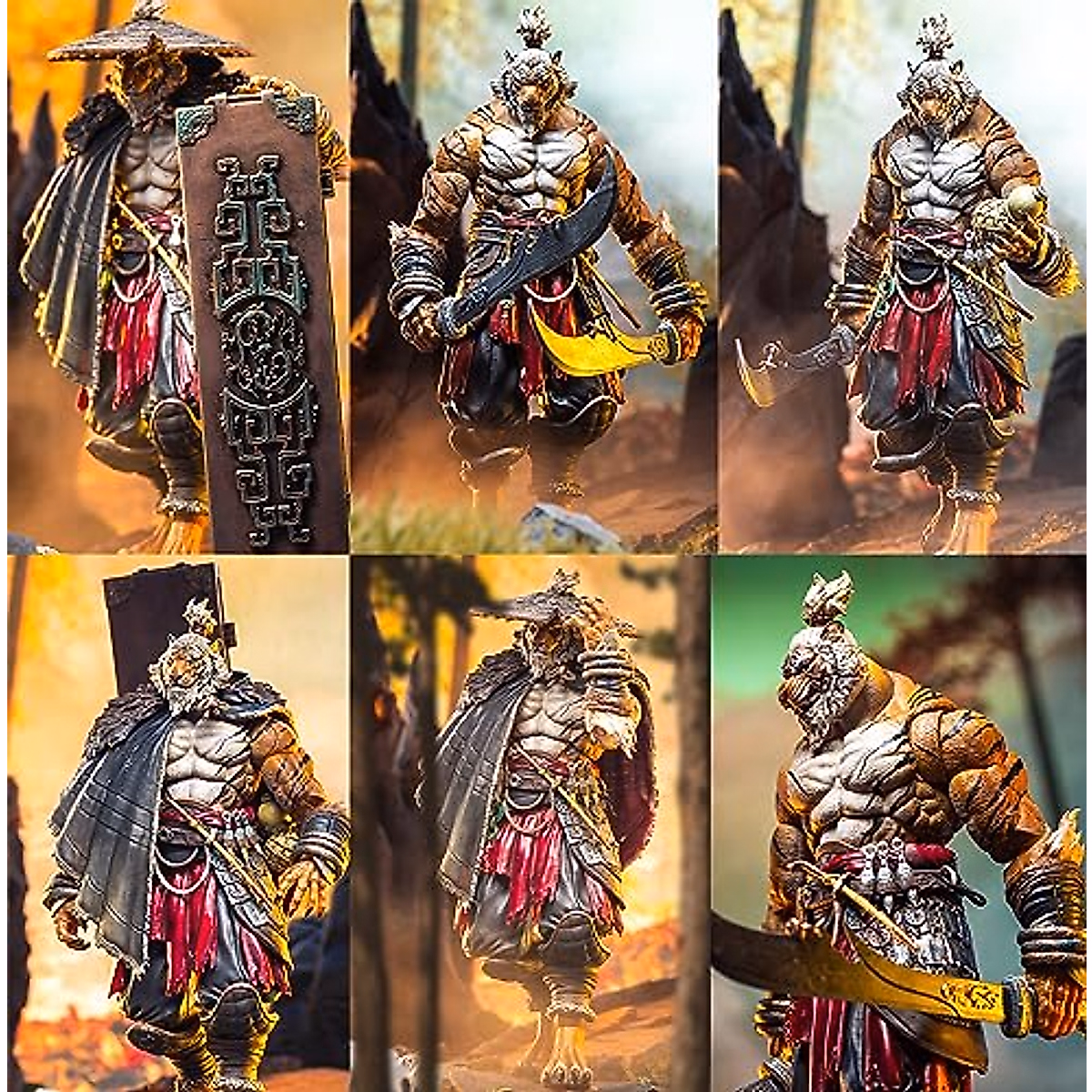 RAYGE3LOV Maestro Union FuRay Planet Blade Master Weng 1/12 Scale Figure 8.5in Furry Action Figures,Furay Planet Series weretiger Blade Master Weng wave3 weretiger,Orcs,Beastmen