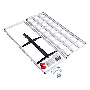 GOFLAME Aluminum Hitch Mount Cargo Carrier 60" x 22" Heavy Duty Luggage Basket Medical Rack Ramp Mobility and Equipment 500LBS Cargo Carrier for SUV, Truck, Car, Silver