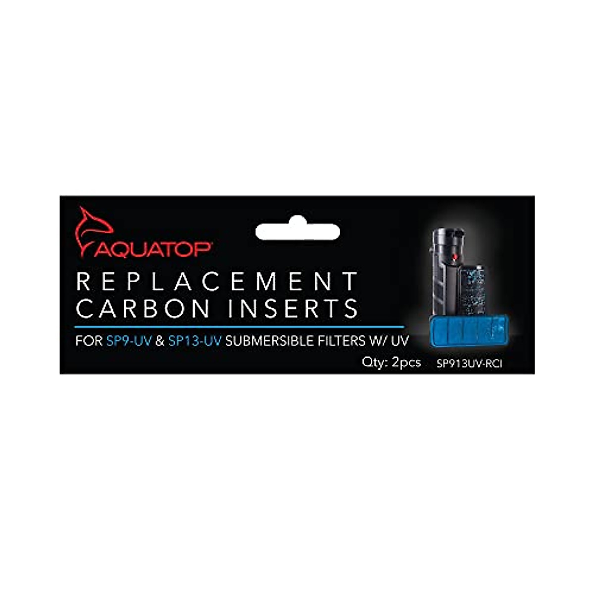 Aquatop Replacement Cartridge Insert, 2 Pack – Fits Aquatops UV Aquarium Filters, Aquarium Filter Refills, Keeps Water Crystal Clear, Fish Filter Cartridge for Organic Debris