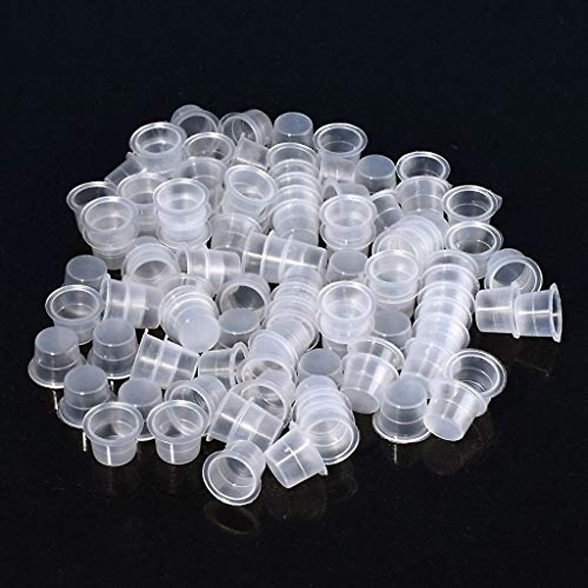 Disposable Ink Cups Small 1000Pcs Supplies Ink Cups Caps Disposable Holders Pigment Plastic accessories for Tattooing Stick And