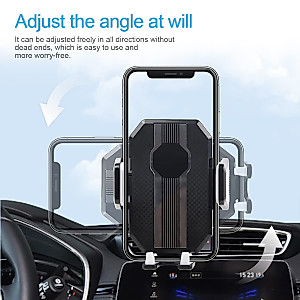 Car Phone Mount, 360° Rotatable Upgraded Phone Holder with Suction Cup for Dashboard, Windshield, Universal for iPhone 13/12 Pro, Pro Max, XS, XR, Samsung, Andriod, More Devices,Car Accessories