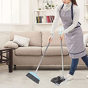 1 Set Stainless Steel Trash Shovel Trash Cleaning Shovel Garden Dustpan Garbage Sweeping Tool Broom and Dustpan Kitchen Stainless Steel + Plastic Office Small Broom Handheld