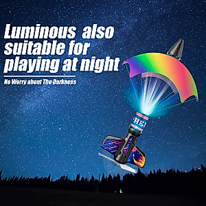 Loheer Rocket Launcher for Kids, Motorized Air Rocket Toy for Ages 8-12, Launch Rocket up to 164 ft, Fun Outdoor Toy, Self-Launching Rocket Toys for Kids Age 8-12, Ideal Birthday