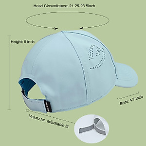 Womens Hats Summer Baseball Caps Ponytail, 3 Pack Cute Light Blue Women's Baseball Hat Fashionable Hats & Caps (Blue, White, White)