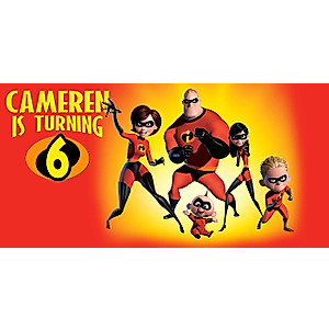 Personalized Birthday Banner for Incredibles Theme Party 24"x 48" or 42"x84"