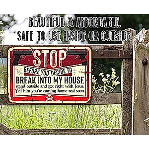 Metal Sign - Before You Decide - Durable Metal Sign - Use Indoor/Outdoor - Makes a Funny Home Decor for Gun Enthusiasts Under $20 (8" x 12")