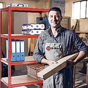 G-Rack Garage Shelving Units - 5 Tier Storage Rack Shelves Shelf Unit - 180 x 90 x 30-1 Bay 150kg Per Shelf - Heavy Duty Racking Metal Industrial Shelves Storage Rack Shed Solutions - Blue