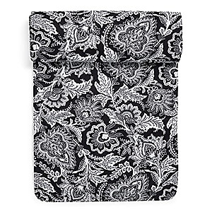 Vera Bradley Women's Cotton Reversible Table Runner, Java Black - Recycled Cotton, One Size