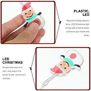 ibasenice Christmas Fairy Lights Christmas String Lights 10leds Snowman Fairy Lights Battery Operated Xmas Tree Garland Rope Light Lamp for Indoor Outdoor Wedding Party Garden Decoration
