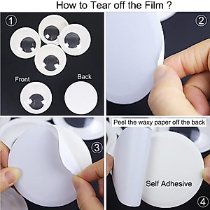 5.9 Inches Giant Wiggle Eyes with Self Adhesive, Black White Googly Eyes for DIY Crafts Christmas Tree Decoration