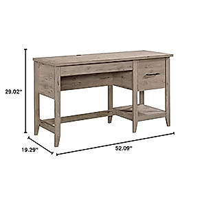 Sauder Summit Station Desk, L: 52.09" x W: 19.29" x H: 29.02", Laurel Oak Finish