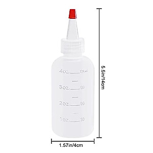 seewavom 10 Pack 4 Ounce Plastic Squeeze Bottles With Caps Plastic Small Dispensing Bottles Crafts, Art, Glue, Kitchen