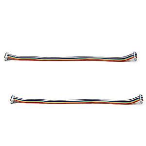 Fielect 2pcs IDC Rainbow Wire Flat Ribbon Cable 10 Pin 30cm Length 2.54mm Pitch