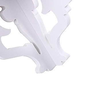 Yosoo Corner Shelf, 2 Tier Wall-Mounted Carved Home Bathroom Corner Shower Storage Shelf White Corner Display Rack