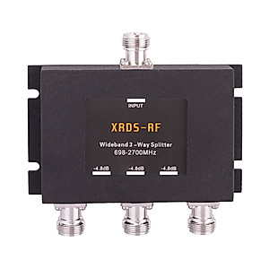 XRDS -RF Wide-Band 3 Way Splitter-4.8dB N Type Female-50 Ohm (NOT for TV)